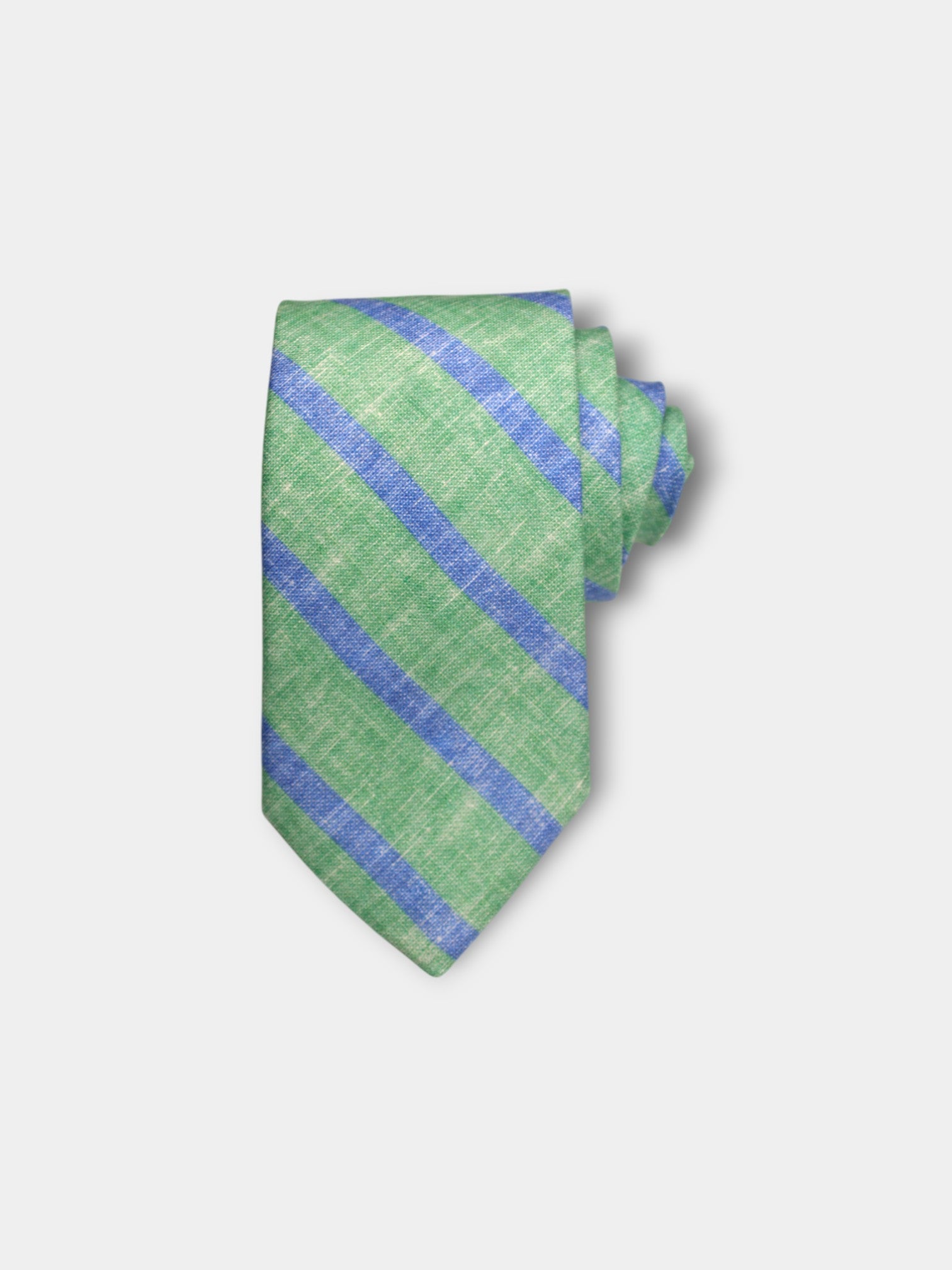 Linen Stripe Tie | Green – John Hyatt Clothing