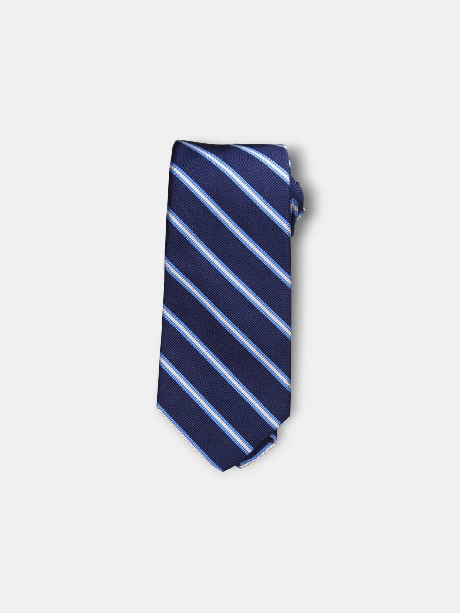 Queens Stripes Necktie | Navy & Blue – John Hyatt Clothing