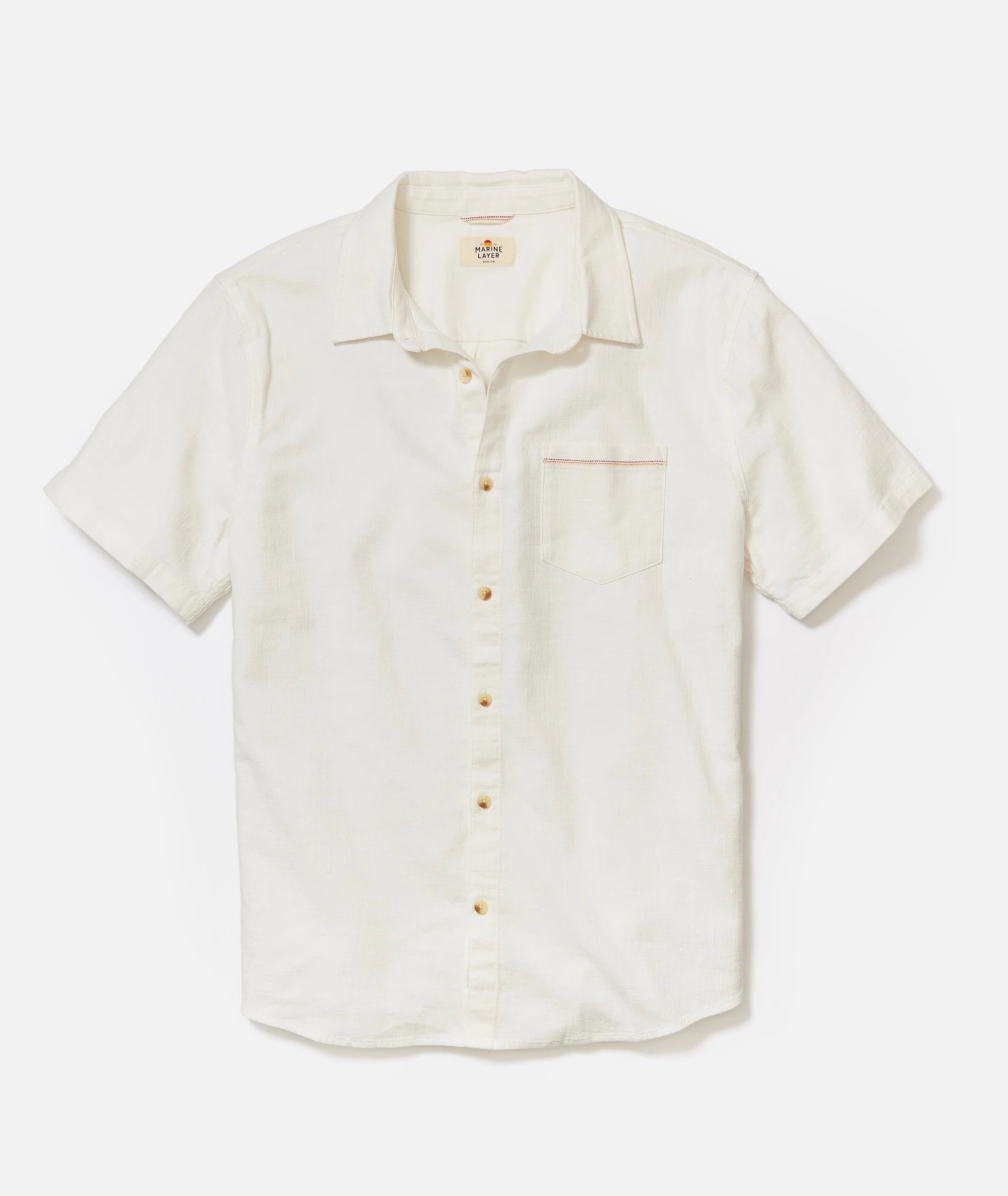Marine Layer Stretch Selvage Short Sleeve Shirt - Natural – John Hyatt ...