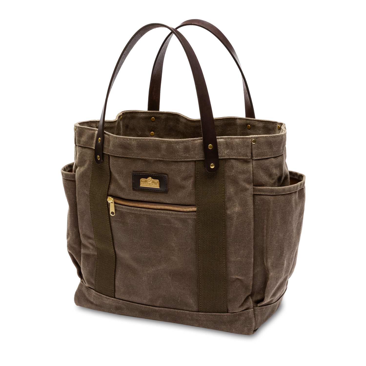 Duck Head Waxed Canvas Tote - Field Brown – John Hyatt Clothing